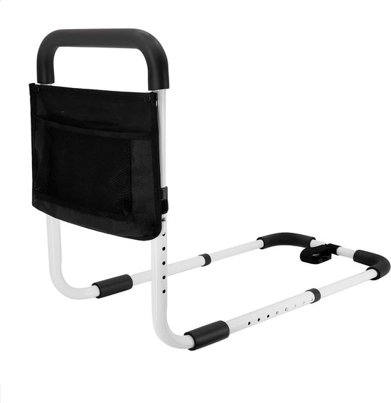 Bed Assist Rail Leuning met Storgae-zak - Verstelbare handgreep voor ...