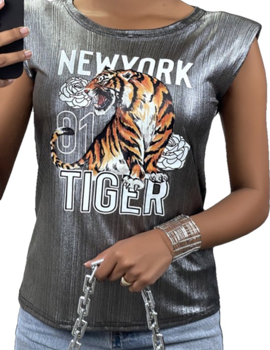 Dilena fashion shirt new york tiger metalic | bol