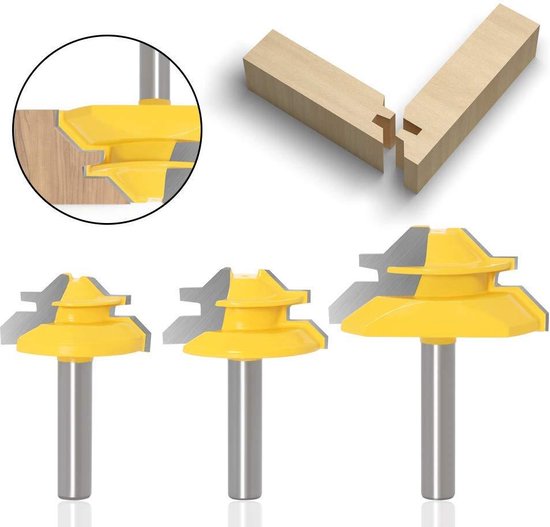 8mm schacht 45 graden slot verstekverbinding router bit houtbewerking ...