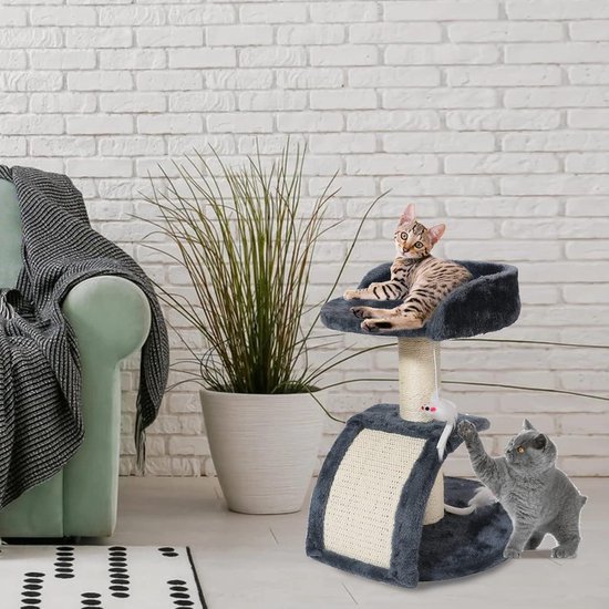 Multifunctionele kattenkrabpalen - Boogkrabpad en ronde krabbasis - 2 ...