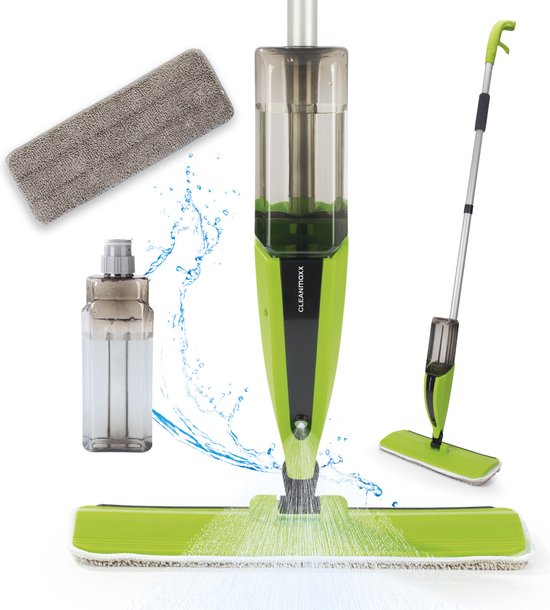 CLEANmaxx spray mop - 420 ml - limegreen/zwart | bol