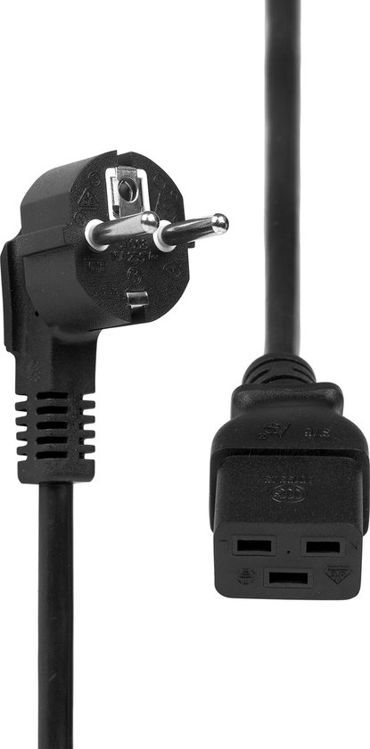 ProXtend PC-FAC19-003 electriciteitssnoer Zwart 3 m Netstekker type F ...