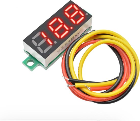 LED Digitale Voltagemeter - 0-100V DC - Rood - Zelfbouw - Elektronica ...