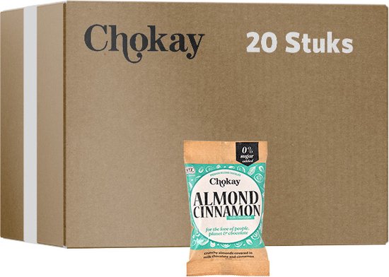 Chokay | Snackpack | Almond Cinnamon | 20 stuks | 20 x 40 gram | bol