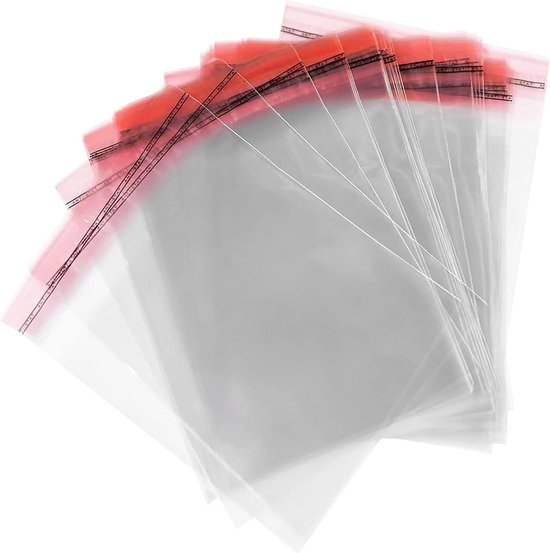 Transparante platte plastic zakjes - 500 stuks, klein formaat 25 cm x ...