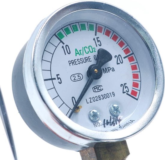 Gas Reducer MIG Mini Gasfles Regulator - Argon CO2 Mig Tig Flow Meter ...