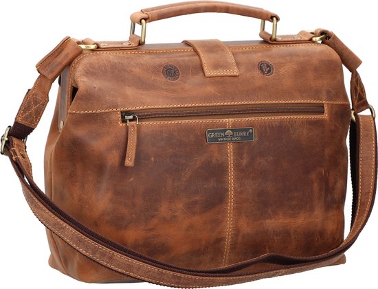 Greenburry Vintage handtas leer 32 cm - Dames - brown | bol