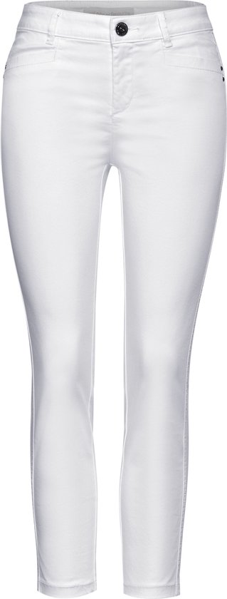 Street One Style Yulius SATIN long Dames Broek - white - Maat 36 ...