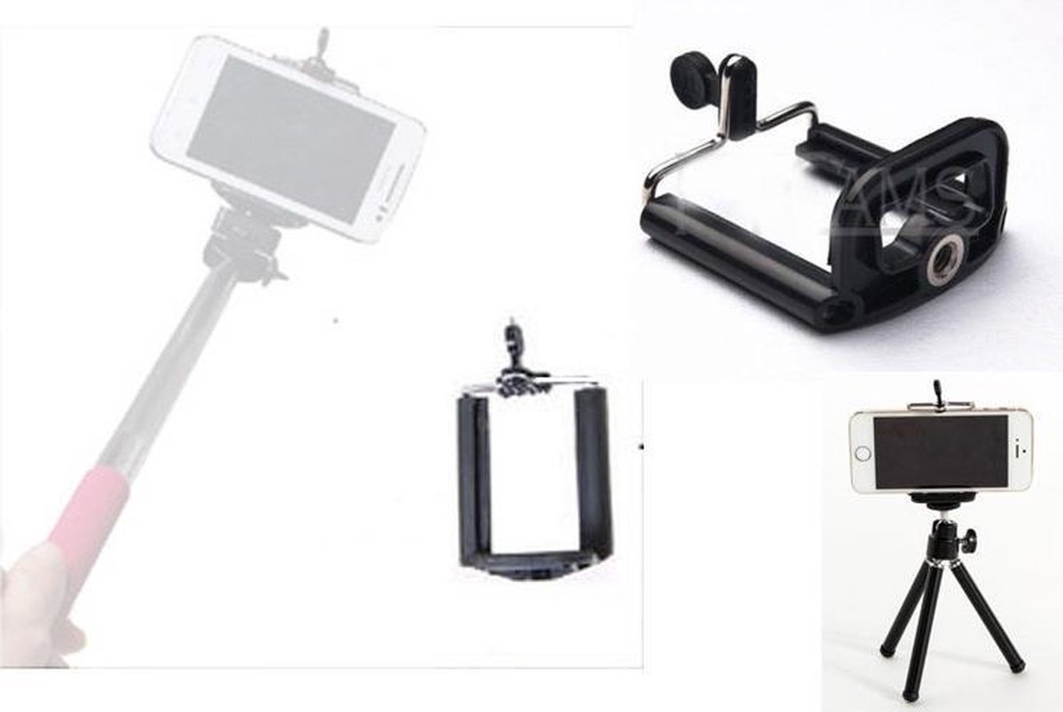 Smartphone telefoon houder voor Zelf Statief Statiefgondel | bol