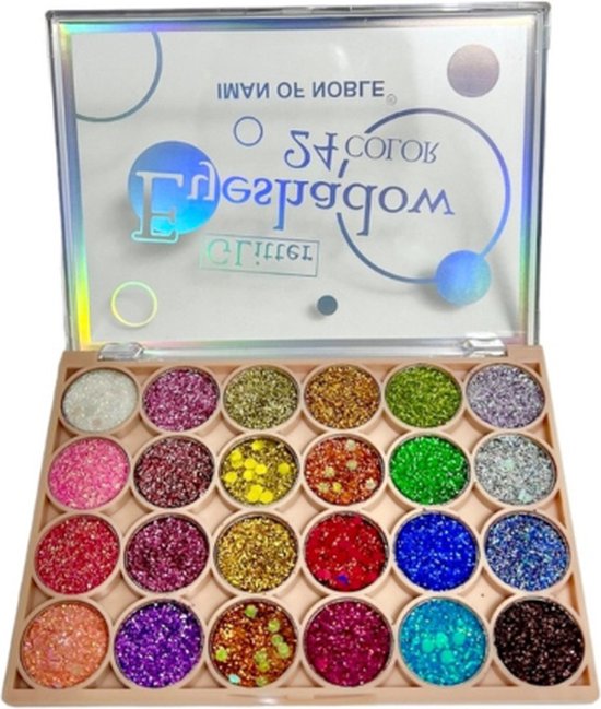 GLITTER EYESHADOW 24 COLOR IMAN OF NOBLE | bol