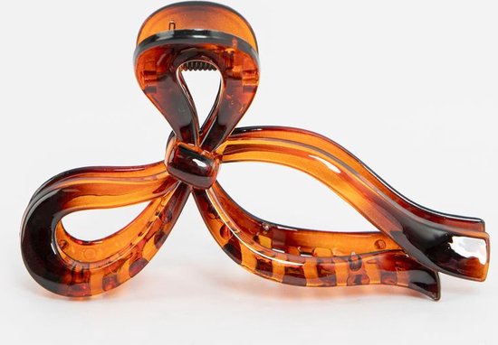 Sissy-Boy - Bruine tortoise haarklem met strik | bol