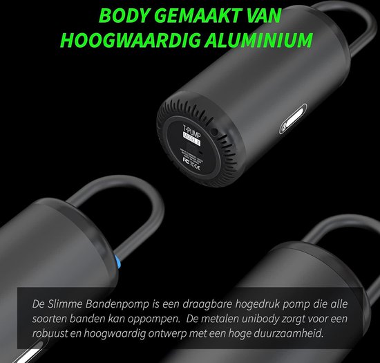 Draadloze Compressor Bandenpomp - Automatische Instellingen 103 BAR ...