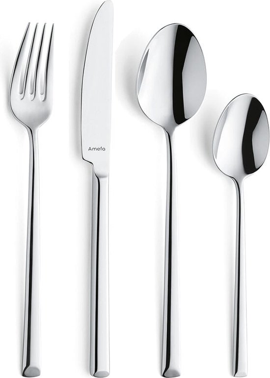 Amefa - Metropole 24-delige Bestekset in Luxe Houten Kist - Zilver | bol