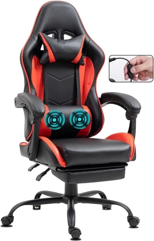 Gamestoel met Voetsteun - Gamestoel - Gaming Chair - Gamestoel ...