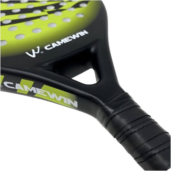 Padelracket - inclusief padeltas - Full carbon - Geel - Zwart - Padel ...