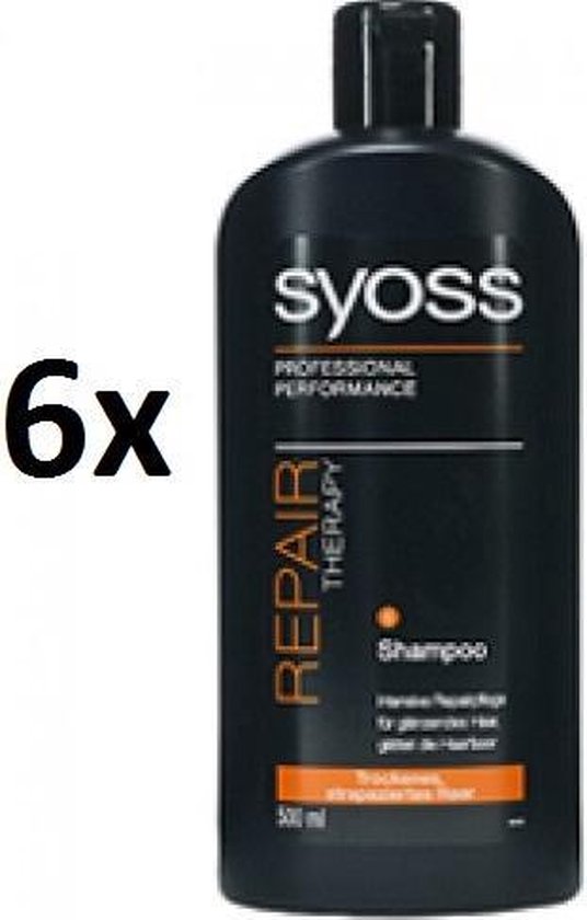 Syoss Shampoo 500 ml Repair Therapy 6 stuks Voordeelverpakking | bol.com