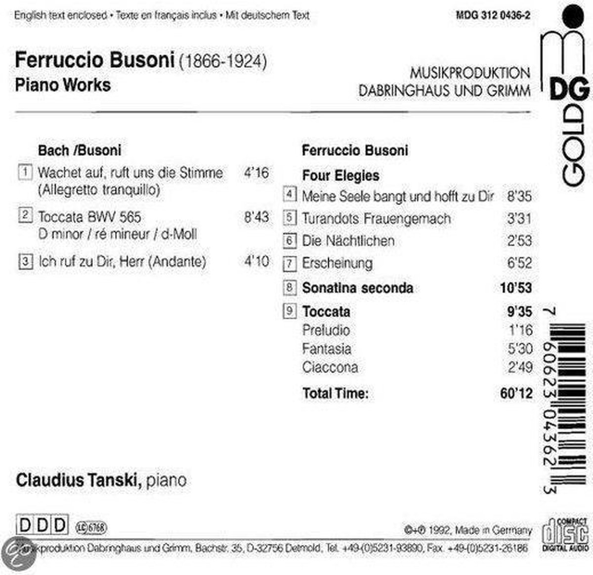 Claudius Tanski - Piano Works (CD), Claudius Tanski | Muziek | bol.com