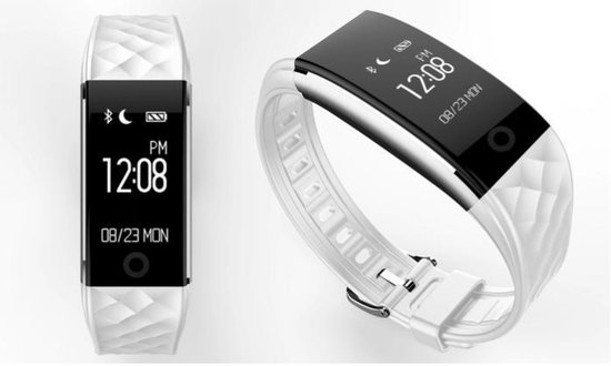 Activity tracker wit met hartslagmeter | Calorieteller | Stappenteller ...