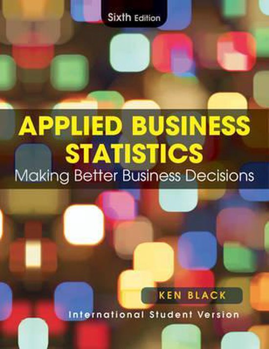 Applied Business Statistics | 9780470505885 | Ken Black | Boeken | bol.com