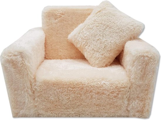 Kinderstoel Mini stoel Kinderstoel Relaxstoel Knuffelstoel (Beige) | bol