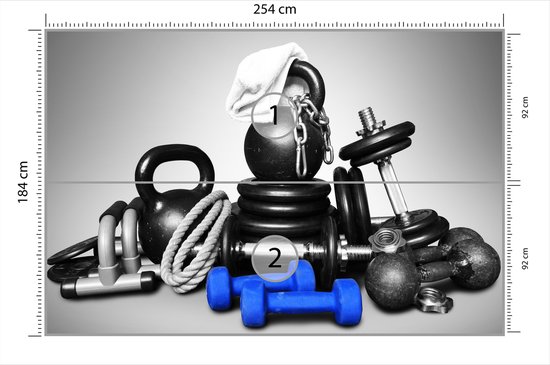 Fotobehang Sportuitrusting Voor Bodybuilding | bol