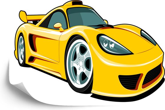 Fotobehang Sprookjesachtige Gele Auto | bol