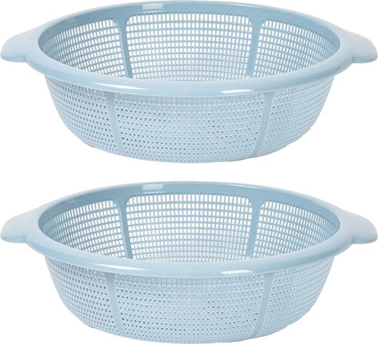 Plasticforte Keuken vergiet/zeef - 2x - kunststof - Dia 31 cm x Hoogte ...