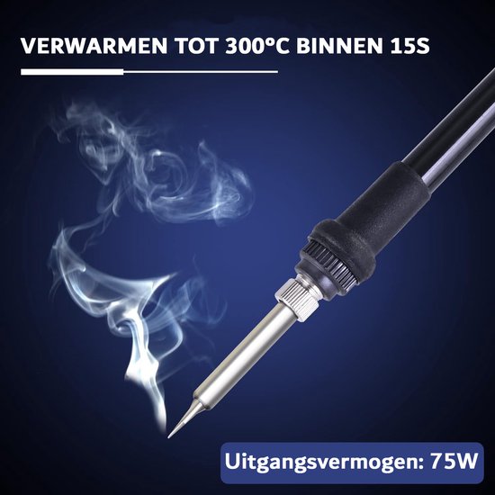 Soldeerbout - 2-in-1 - Hetelucht Rework - 750W - Temperatuurcorrectie ...