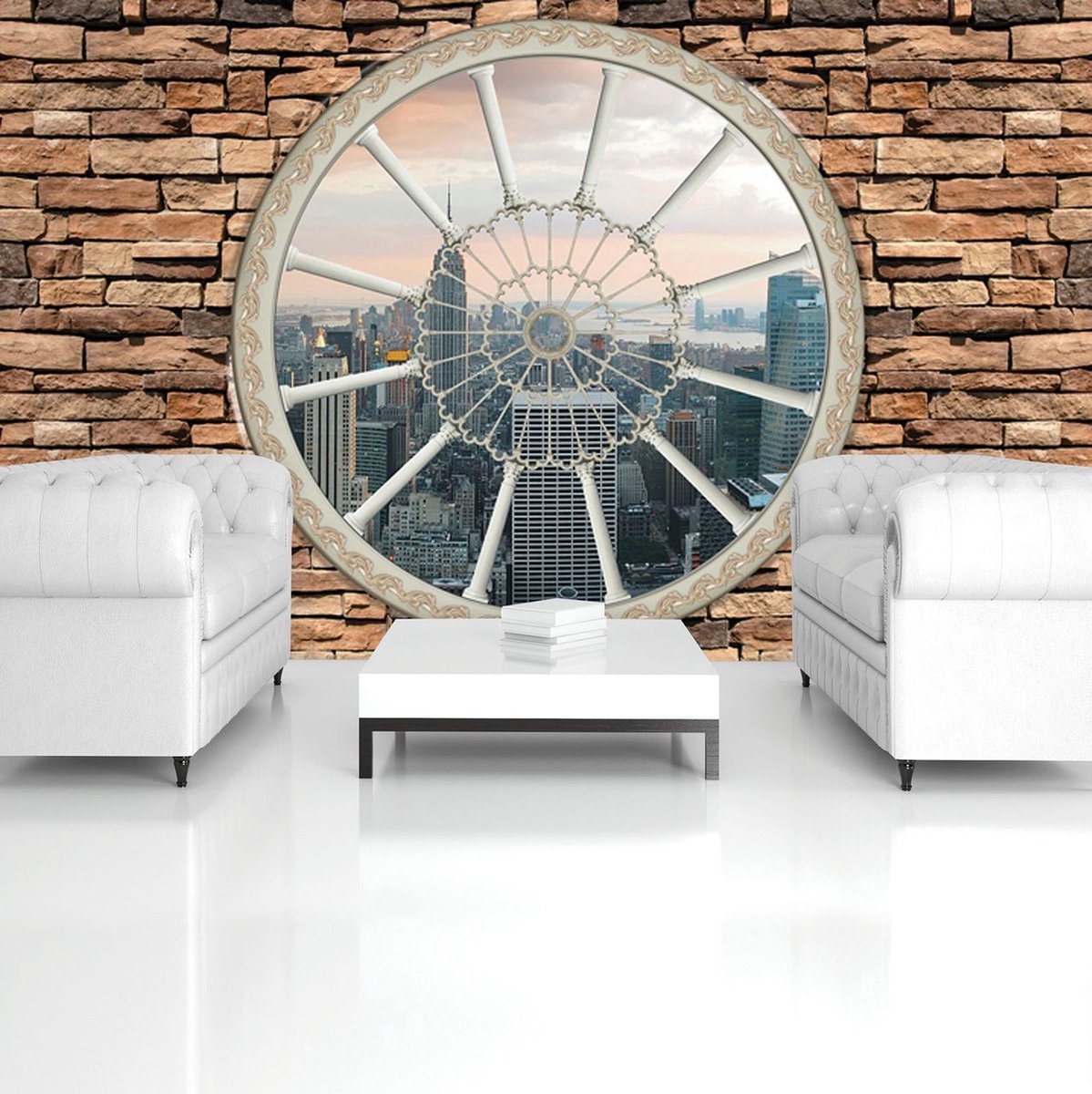 Fotobehang - Vlies Behang - Uitzicht op de Stad New York door Sierlijk ...