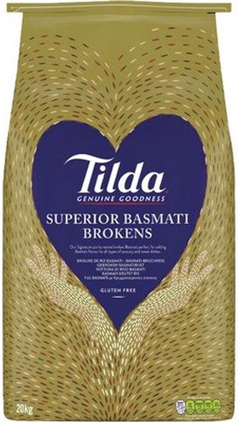 Tilda - Superior Gebroken Basmati Rijst - 20 kg | bol