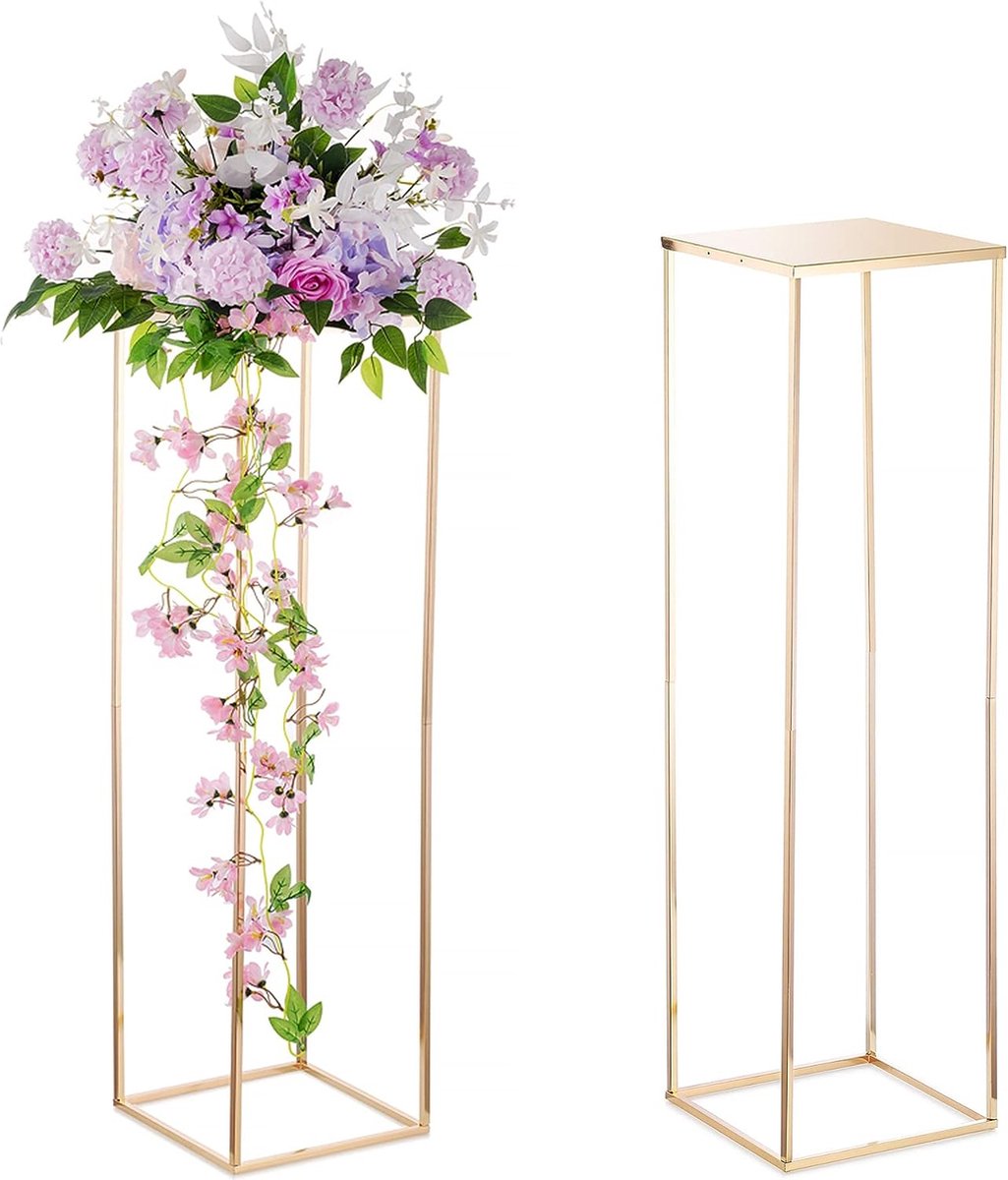 Support de fleurs doré pour centres de table de mariage – Lot de 2 ...