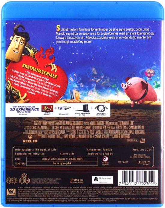 Manolo's Magische Reis [Blu-Ray 3D]+[Blu-Ray], Zoe Saldana | Dvd's | bol