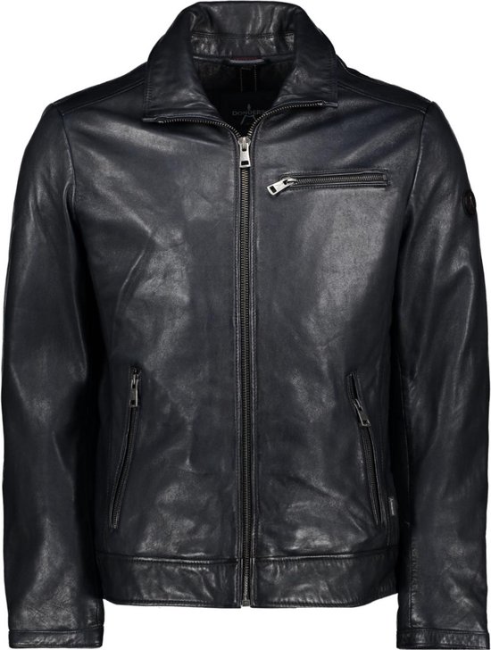 Donders Jas Leather Jacket 52434 Blue Night 790 Mannen Maat - 54 | bol
