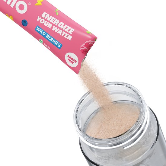 Qallo Energy Drink Poeder Wild Berries - 15 zakjes - Vegan Suikervrije ...