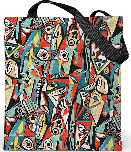 Tote Bag Esthetisch met rits - esthetische tas - stoffen tas dames ...