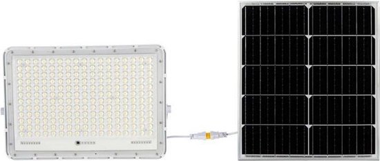 V-TAC VT-240W-W Solar Schijnwerper - IP65 Waterdicht - Wit - 30W - 2600 Lumen - 6400K | bol