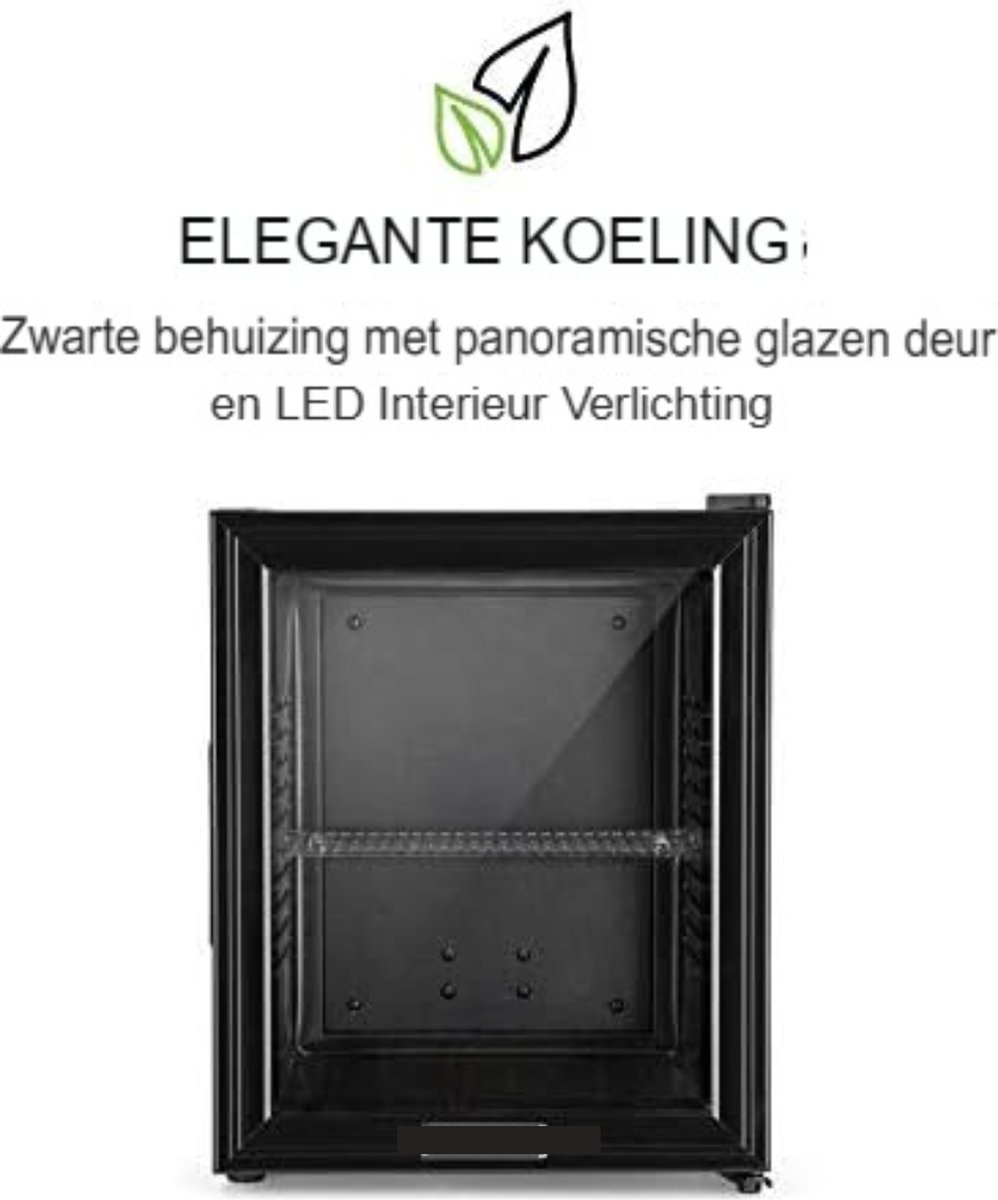 Gratyfied-Minibar koelkast-Mini koelkast glazen deur-Minikoelkast met vriesvak | bol.com