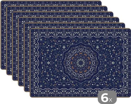 Placemat - Placemats kunststof - Perzisch Tapijt - Mandala - Vloerkleed ... Placemat - Placemats kunststof - Perzisch Tapijt - Mandala - Vloerkleed ...