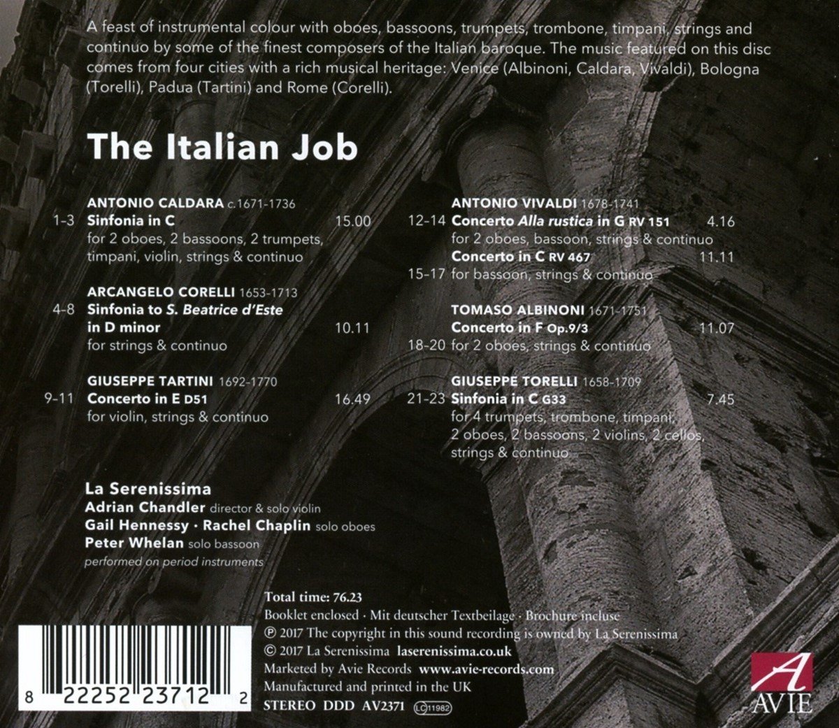 Adrian Chandler - The Italian Job (CD), La Serenissima | CD (album ...