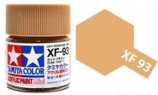 Tamiya XF-93 Light Brown DAK42 - Matt - Acryl - 10ml Verf potje | bol