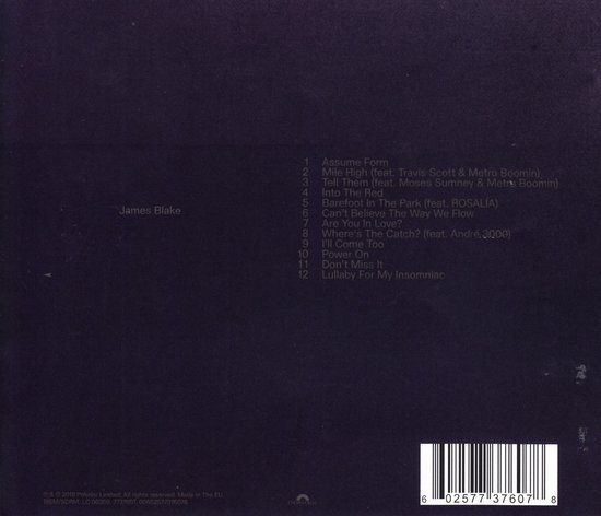 James Blake Assume Form Cd James Blake Cd Album Muziek Bol