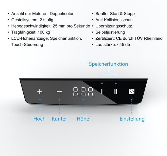 Nancy's Pares Desk - Modern - Zwart - Staal - 120 cm x 60 cm x 65 cm ...
