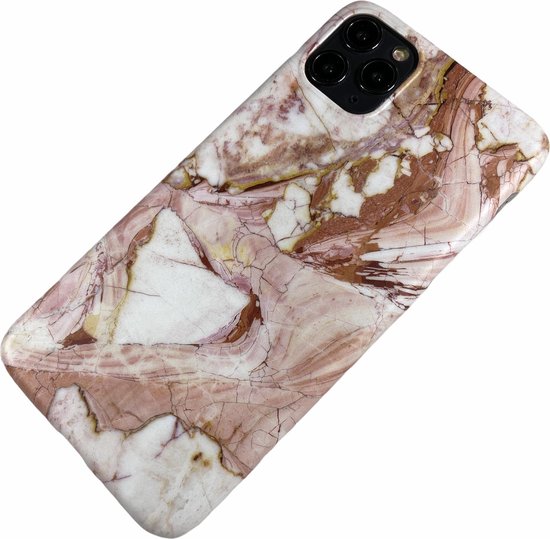 Apple Iphone X Xs Silicone Marmer Zacht Hoesje Tessa Roze