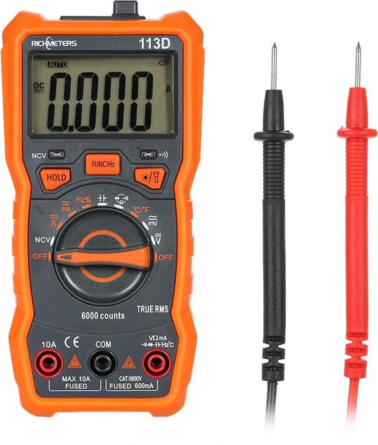 Digitale Multimeter - Multimeters - Spanning Meten - Stroom Temperatuur ...