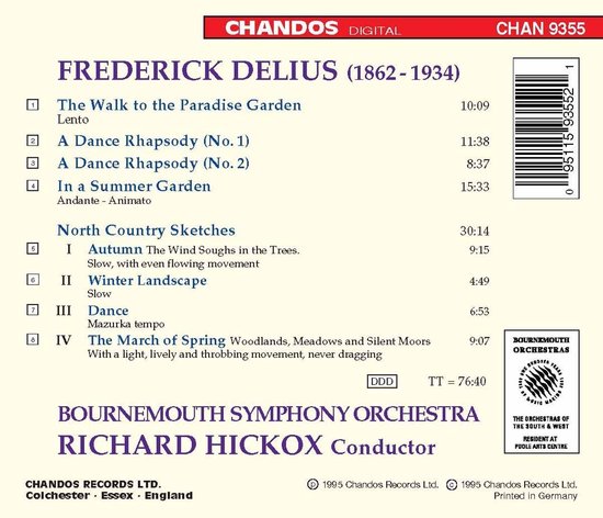 Bournemouth Symphony Orchestra, Richard Hickox - Delius: The Walk in a ...