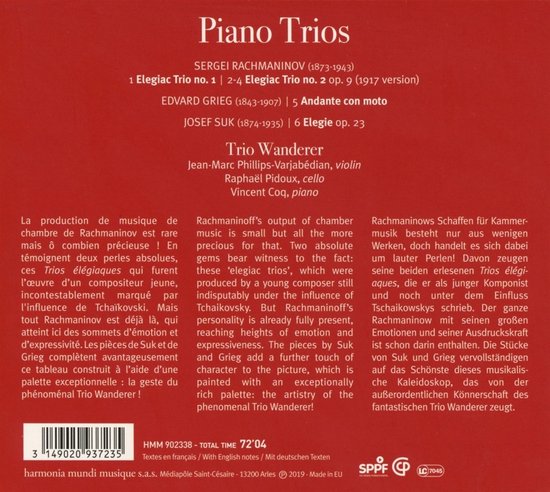 Trio Wanderer - Rachmaninov: Piano Trios (CD), Trio Wanderer | Muziek | bol