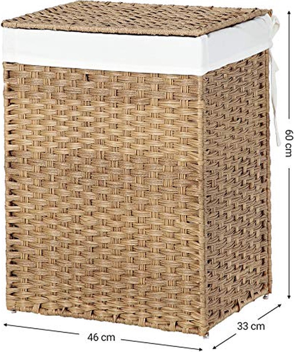 Wasmand - Wasmanden met deksel - Wasmand met deksel - Opbergbox - 68 x ...