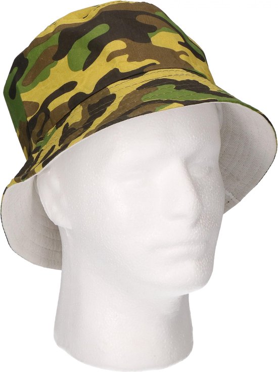 Bucket hoed Camouflage - Vissershoedje army - Bucket hat - leger ...
