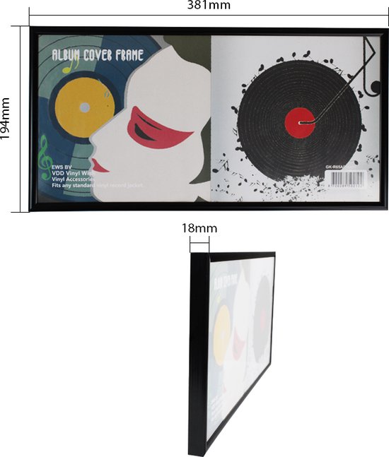 Lp vinyl platen wissellijst voor 7 inch singles - inlijsten lp vinyl ...