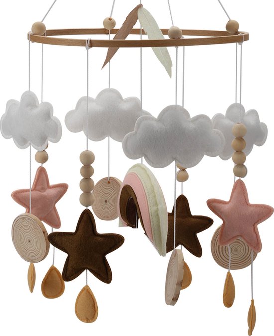 Kersvers - Box mobiel - mobiel baby - Baby Mobile - Regenboog Babykamer ...